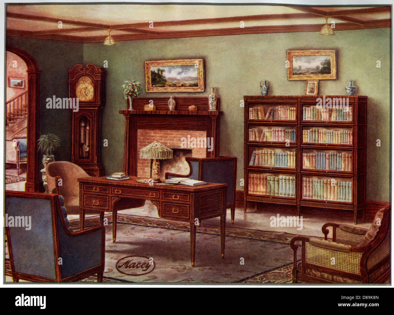 ENGLISH STUDY 1911 Stock Photo - Alamy