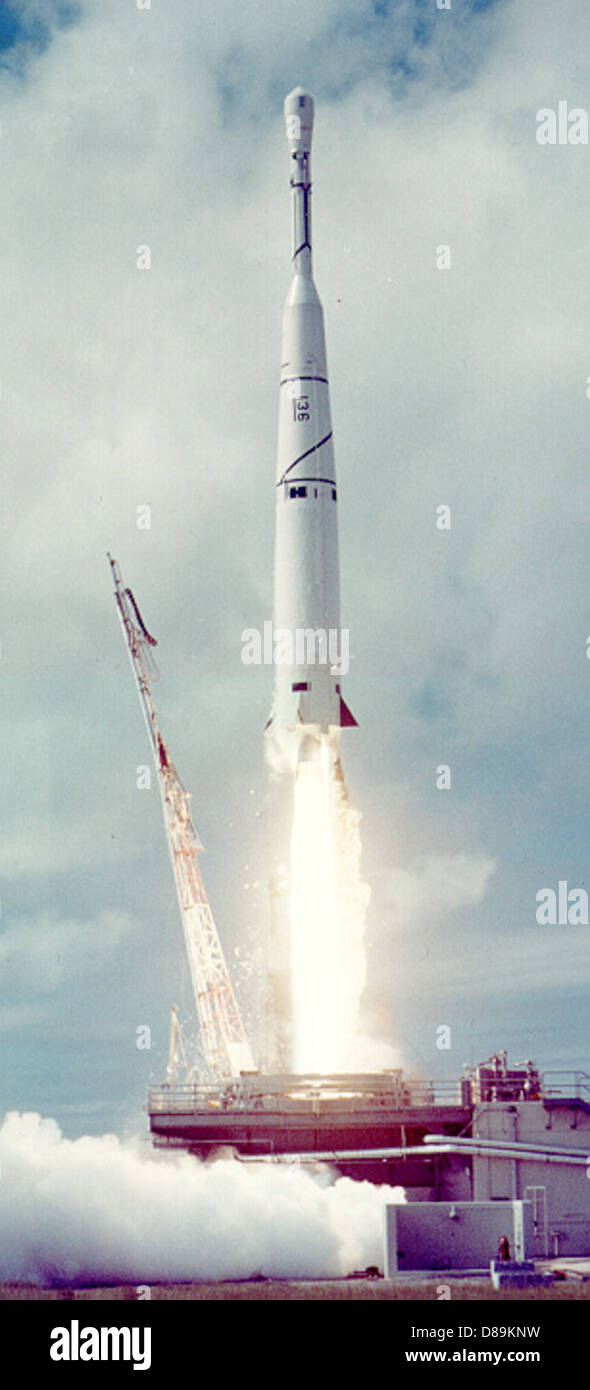 The Thor-Able II Transit 1A rocket, developed by NASA, was launched as ...