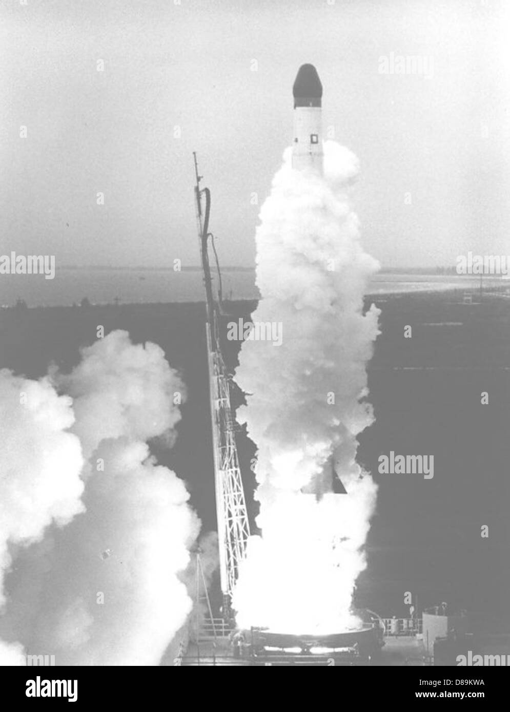 NASA's Thor Able Star Transit 1B rocket launches in 1960, marking an ...
