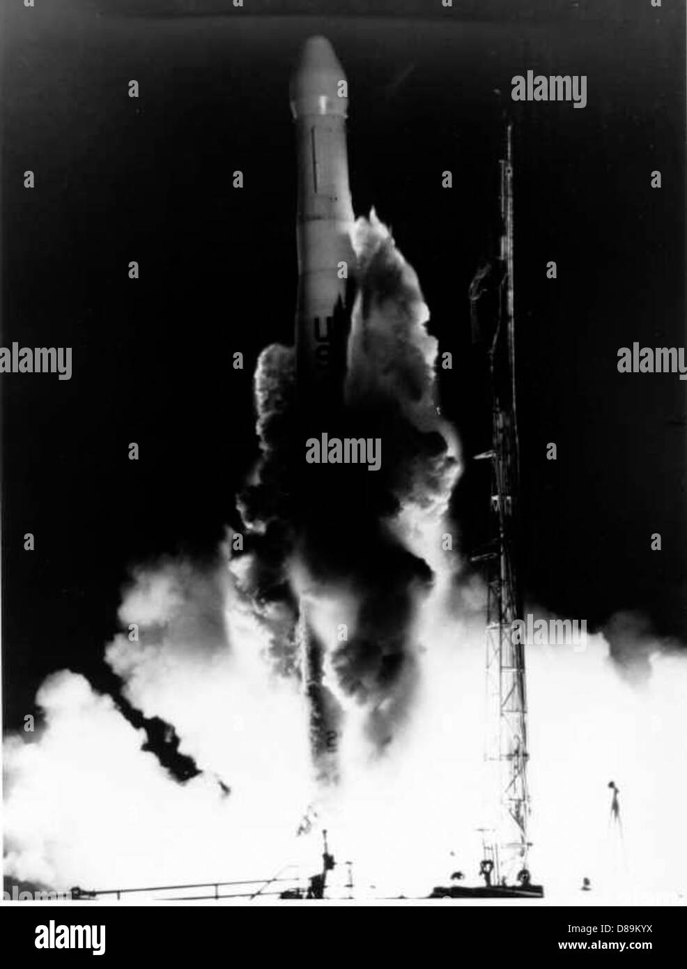 The Thor Able Star rocket launches the Transit 2A satellite and the GR ...