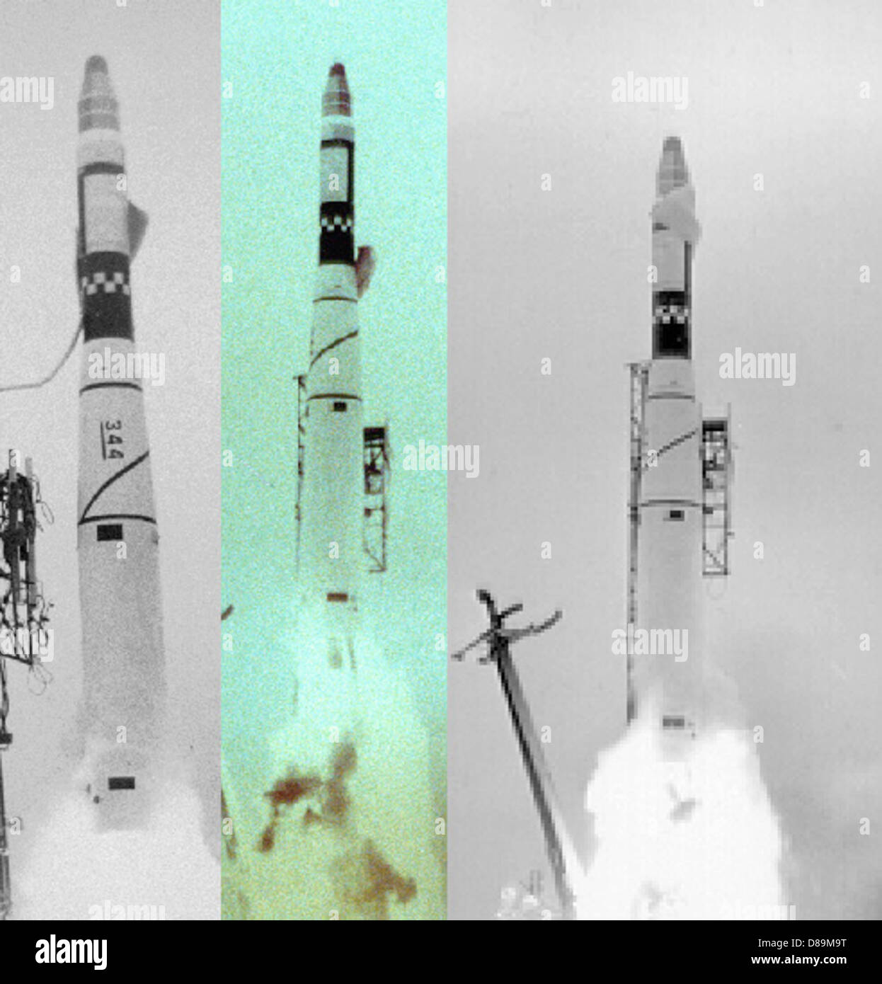 The Thor Agena D rocket with CORONA 9041 launched in 1962 as part of a ...
