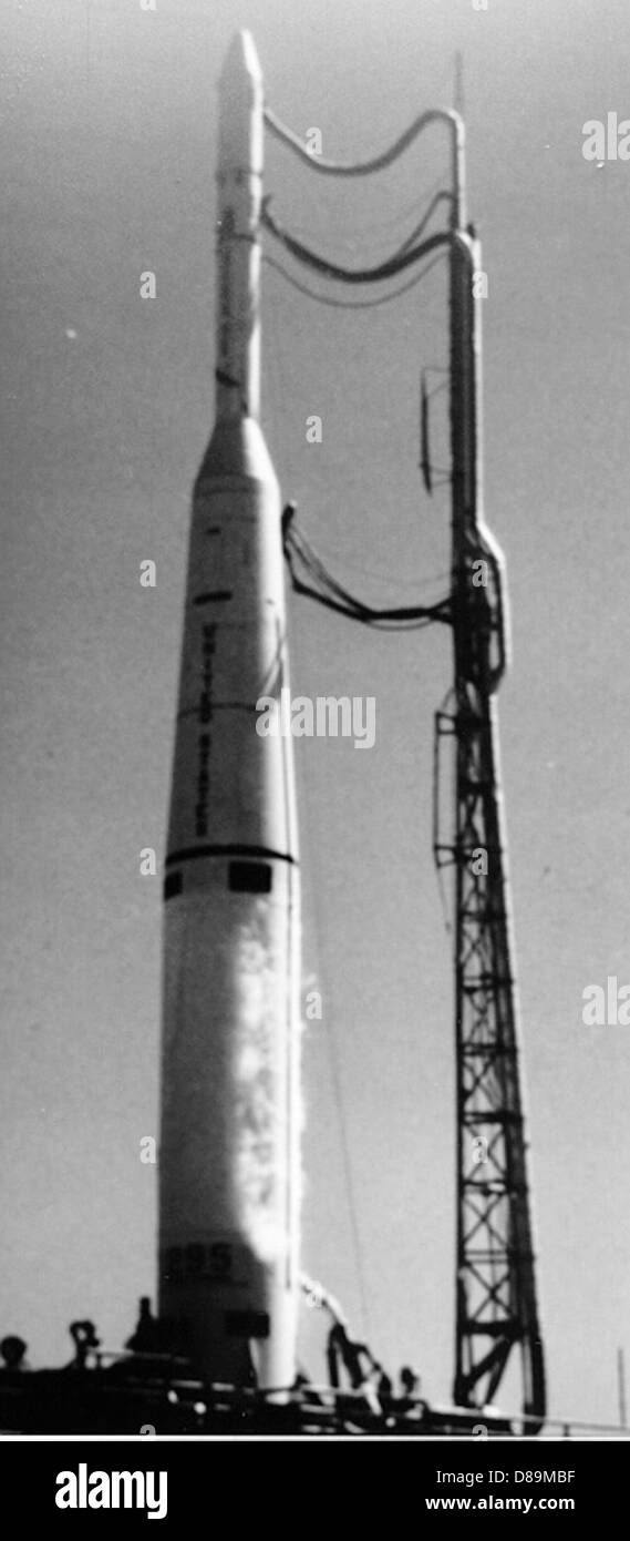 NASA’s Thor Delta rocket launches the Explorer 10 spacecraft on March ...