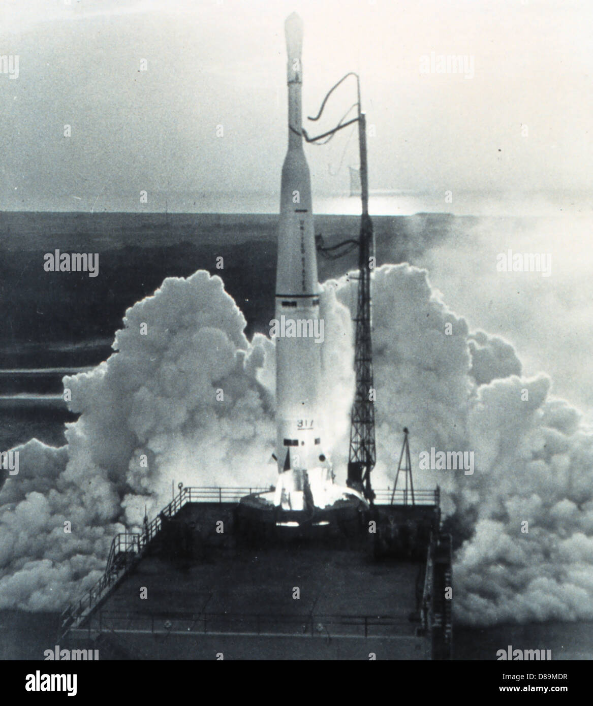 The Thor Delta rocket successfully launches the TIROS 4 satellite into ...