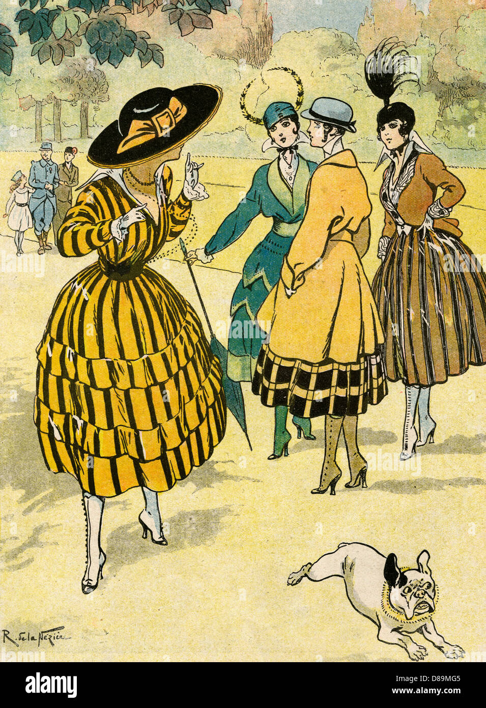 Cartoon, New wartime fashions, WW1 Stock Photo - Alamy