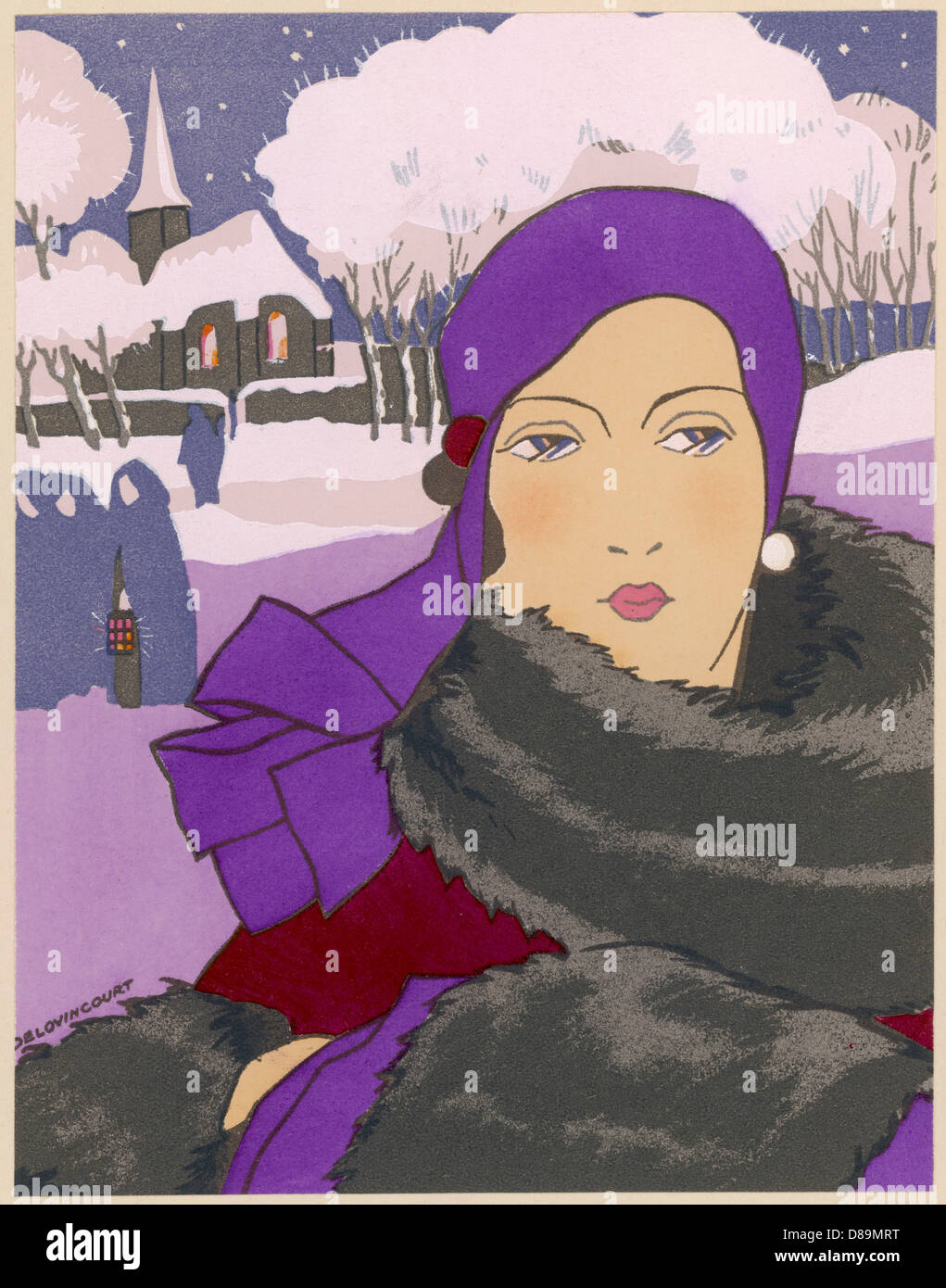 Elegant lady well wrapped up for winter Stock Photo - Alamy