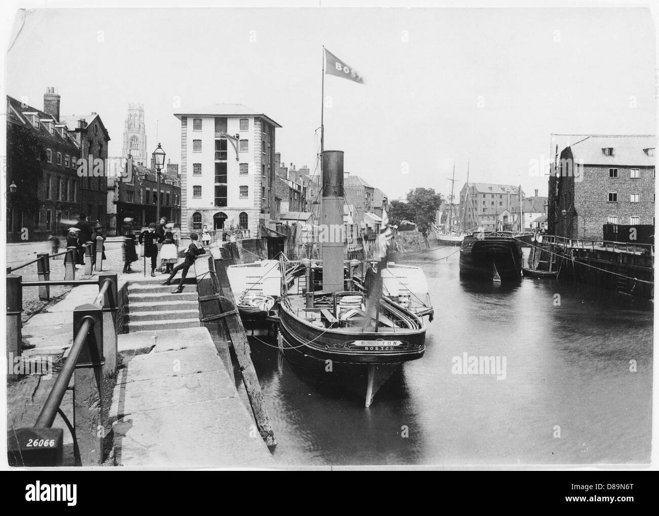 Boston Quay 1890 Stock Photo - Alamy