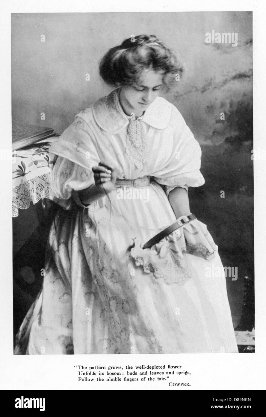 Embroidery craft Black and White Stock Photos & Images - Alamy