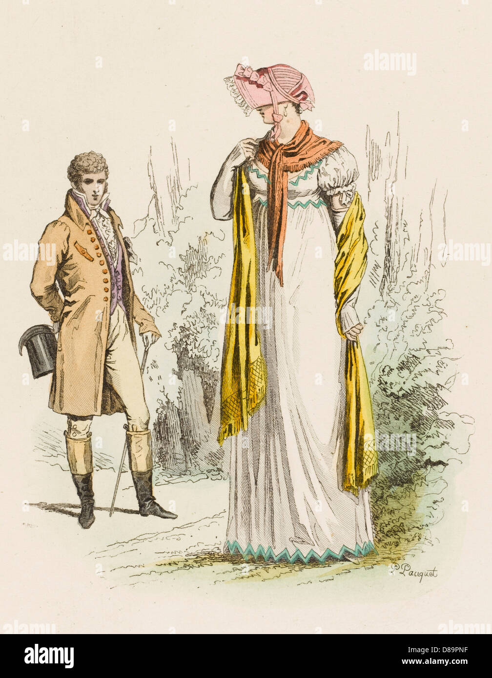 French Costume 1807 Stock Photo - Alamy