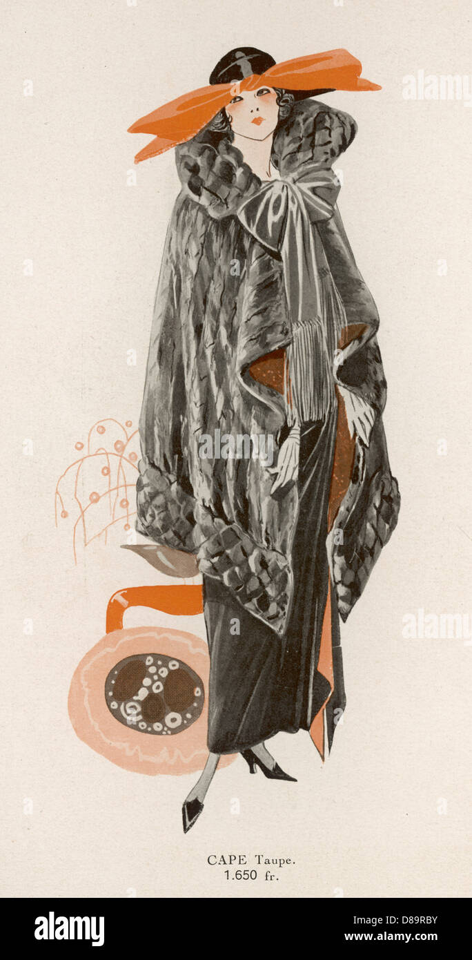 Mole Fur Cloak 1922 Stock Photo - Alamy