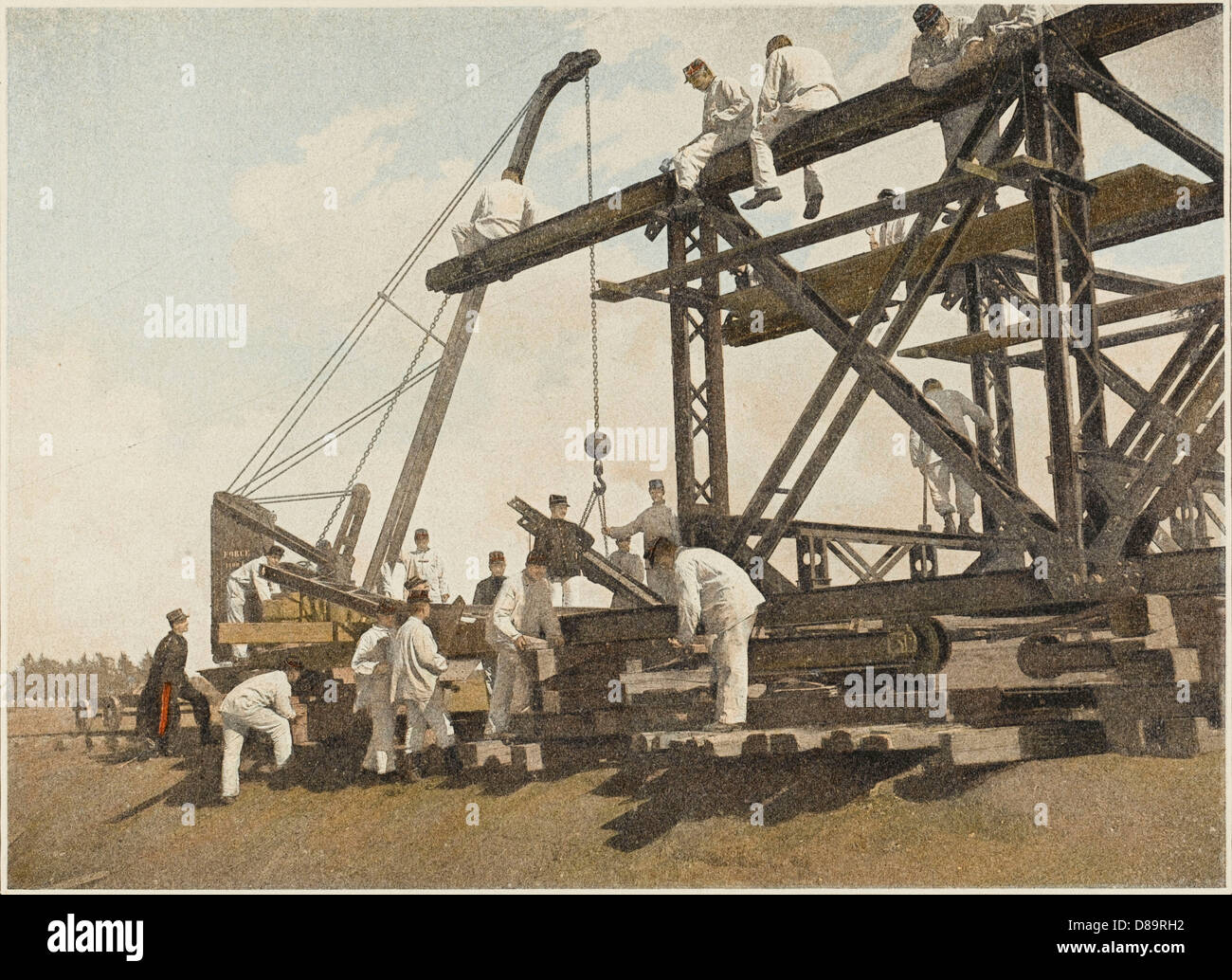 BUILDING A BRIDGE Stock Photo - Alamy