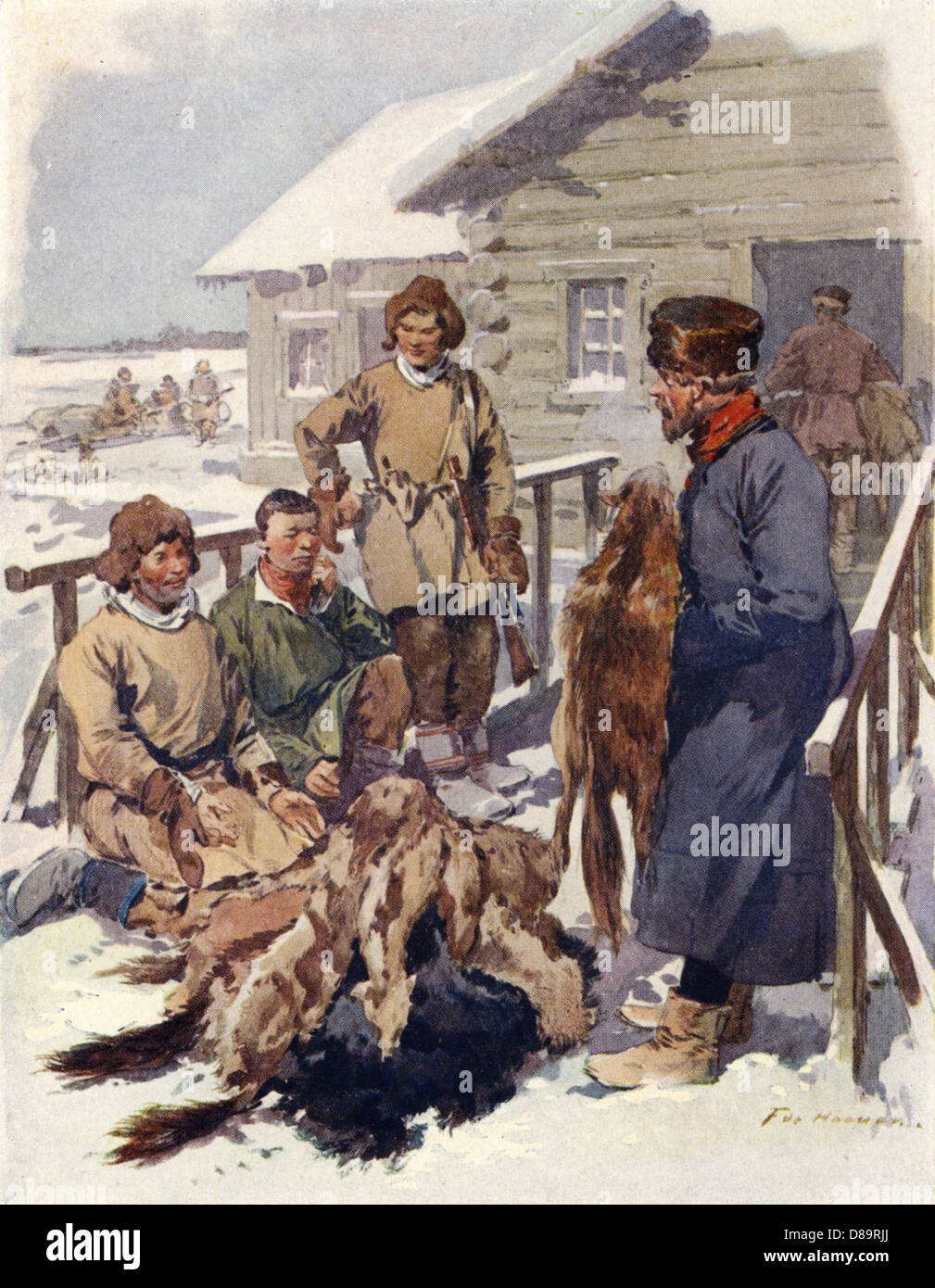 Russian Fur Merchant Stock Photo - Alamy