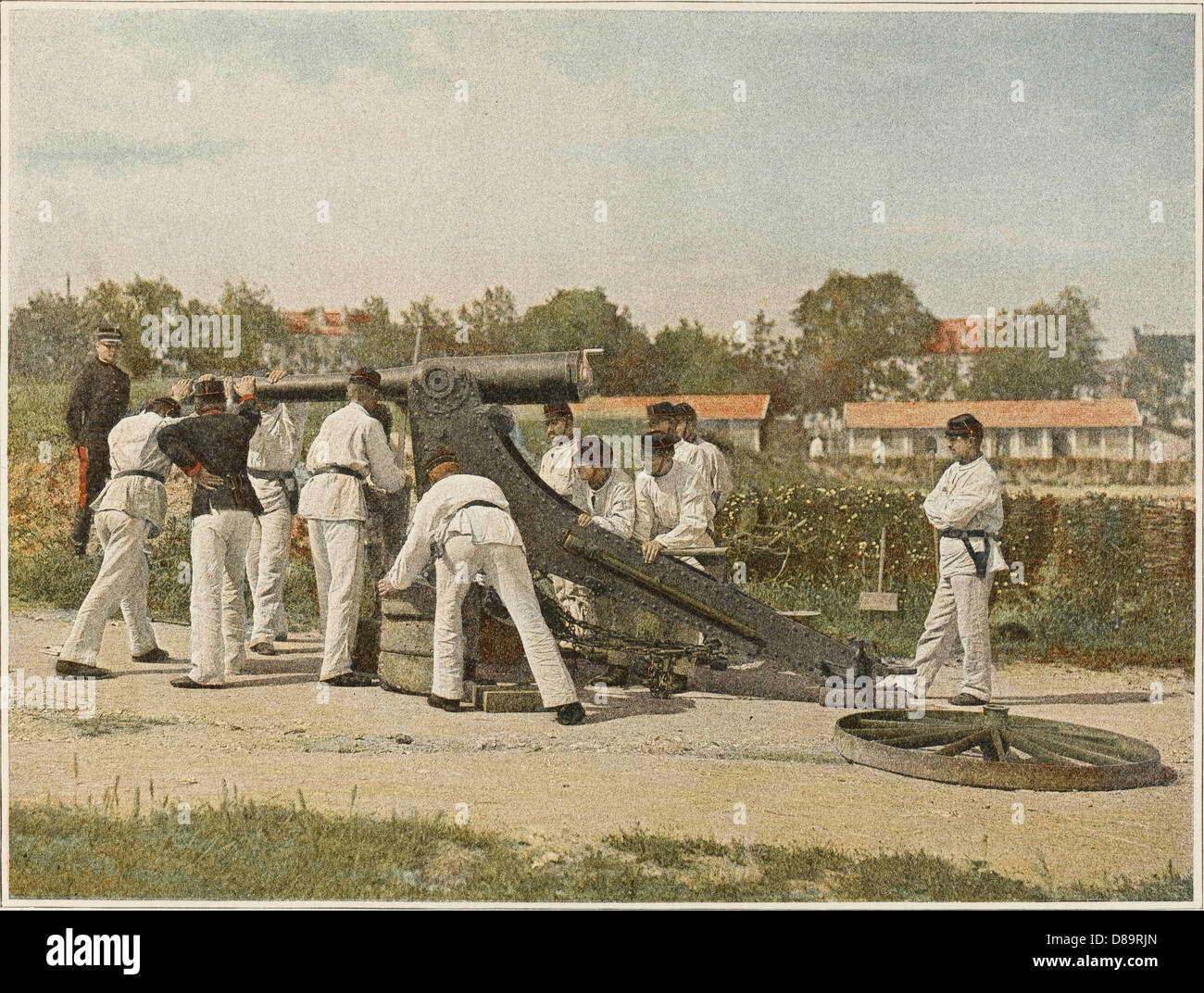 FRENCH SET UP FIELD GUN Stock Photo - Alamy