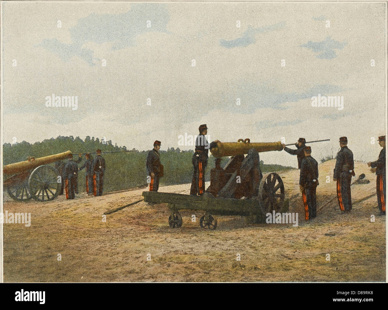 FRENCH FIELD GUNS - 4 Stock Photo - Alamy