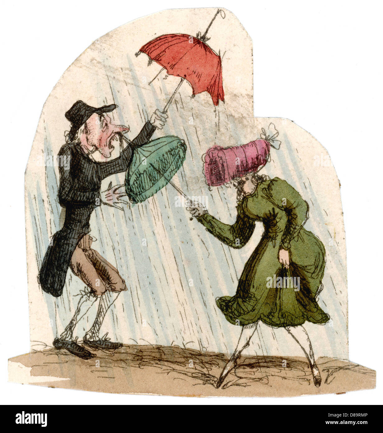 MISHAP WITH AN UMBRELLA Stock Photo - Alamy