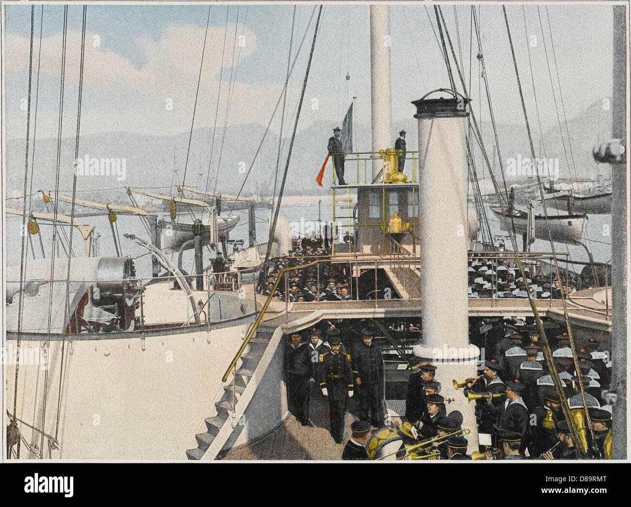French Naval Inspection Stock Photo - Alamy