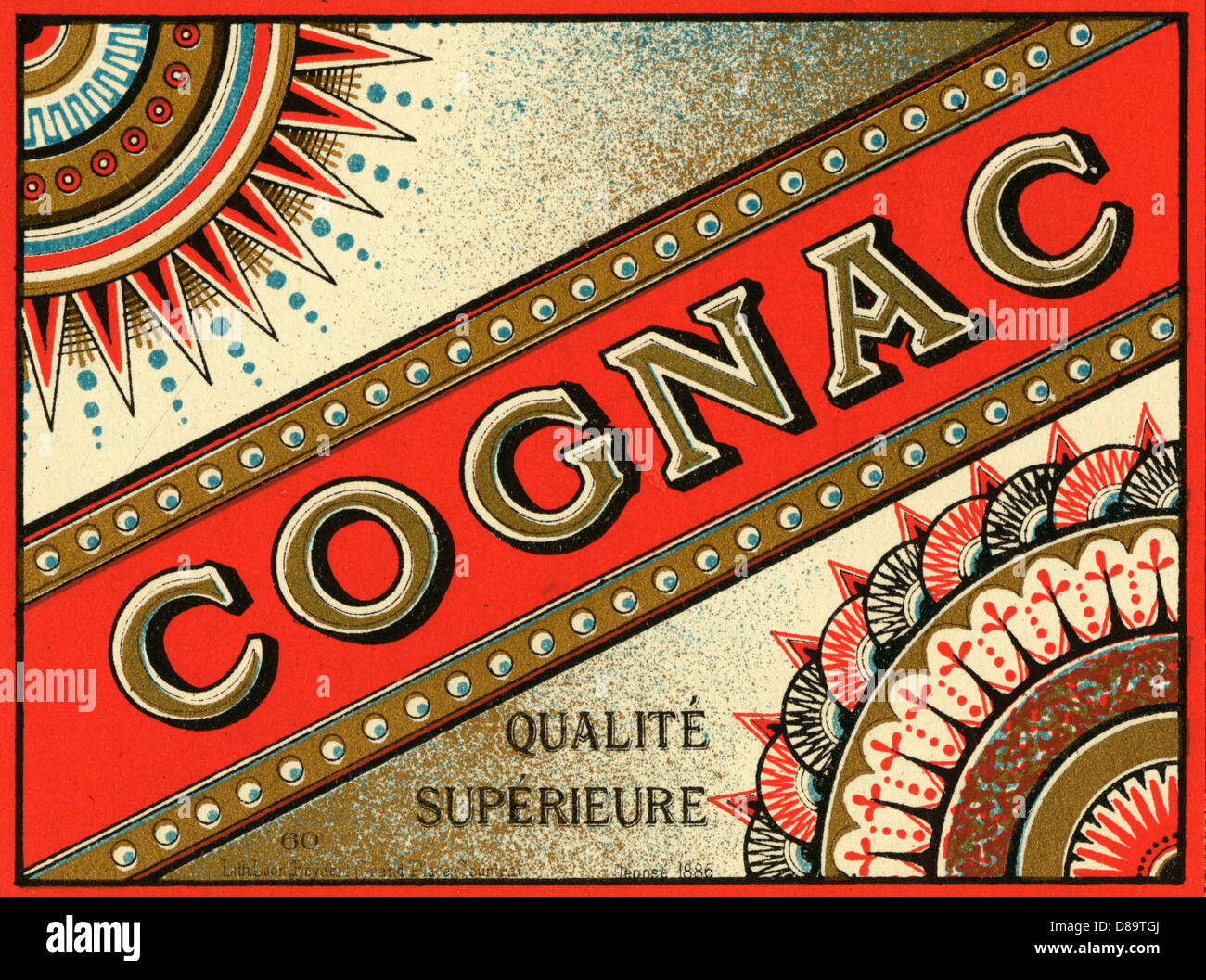 BELGIAN COGNAC LABEL Stock Photo - Alamy