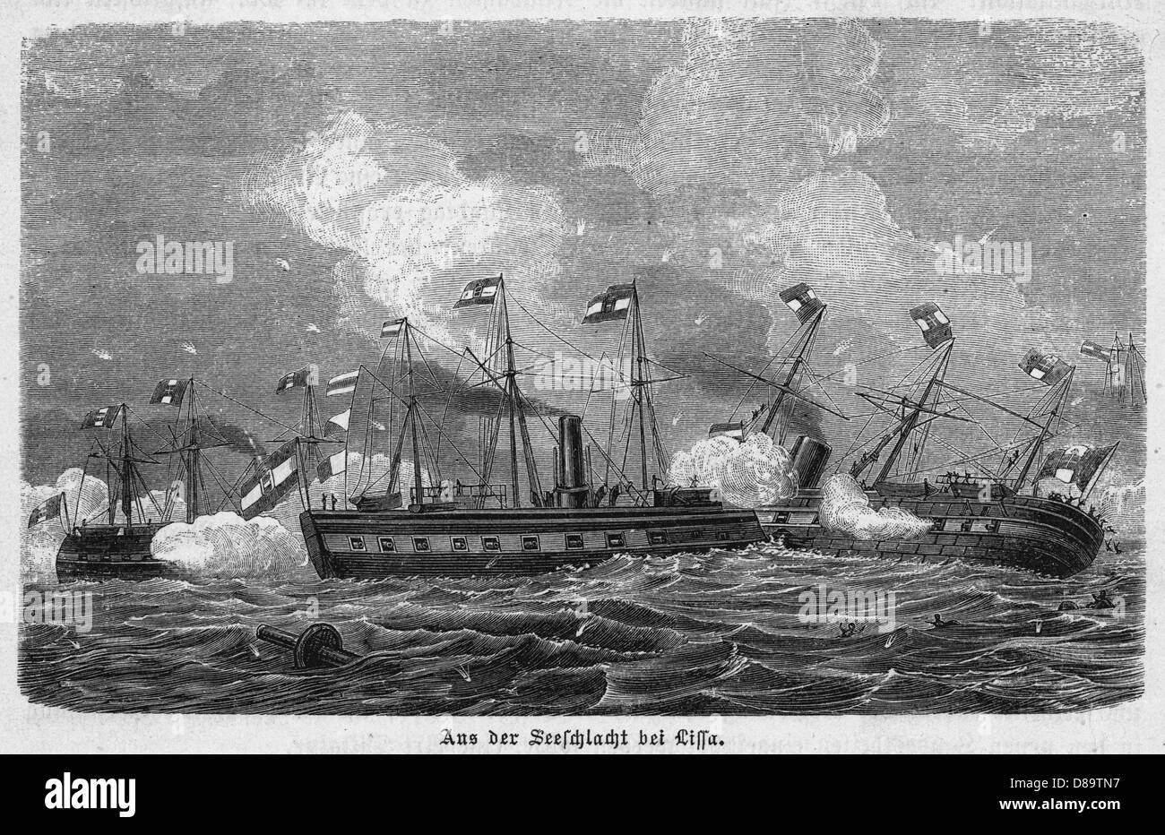 The battle of lissa Black and White Stock Photos & Images - Alamy