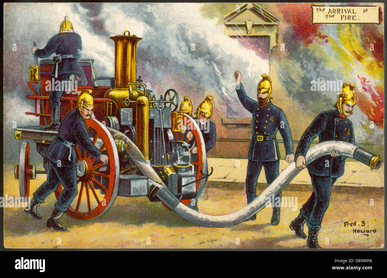 FIRE ENGINE ARRIVES Stock Photo - Alamy