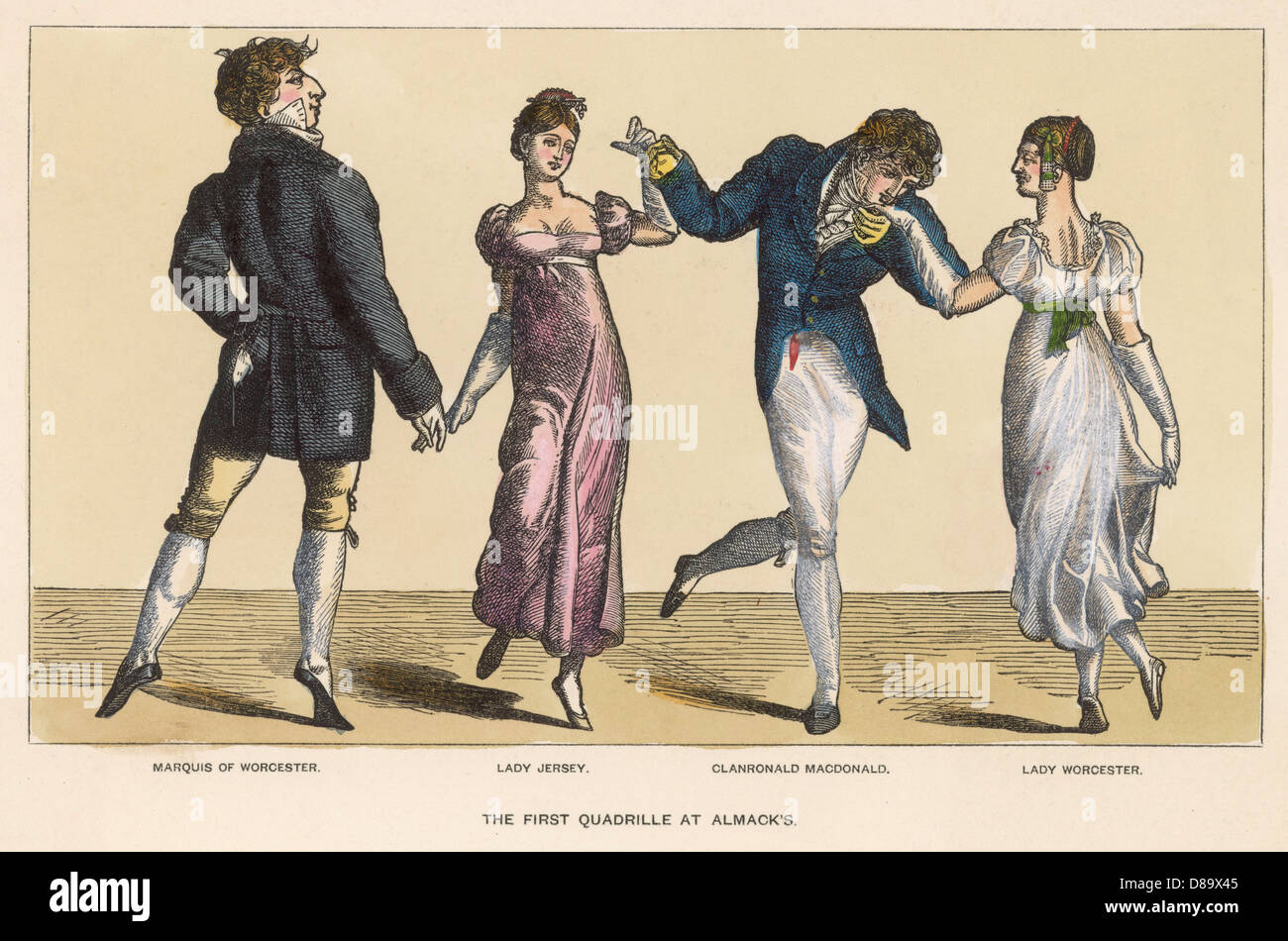 Dancing a Quadrille Stock Photo - Alamy