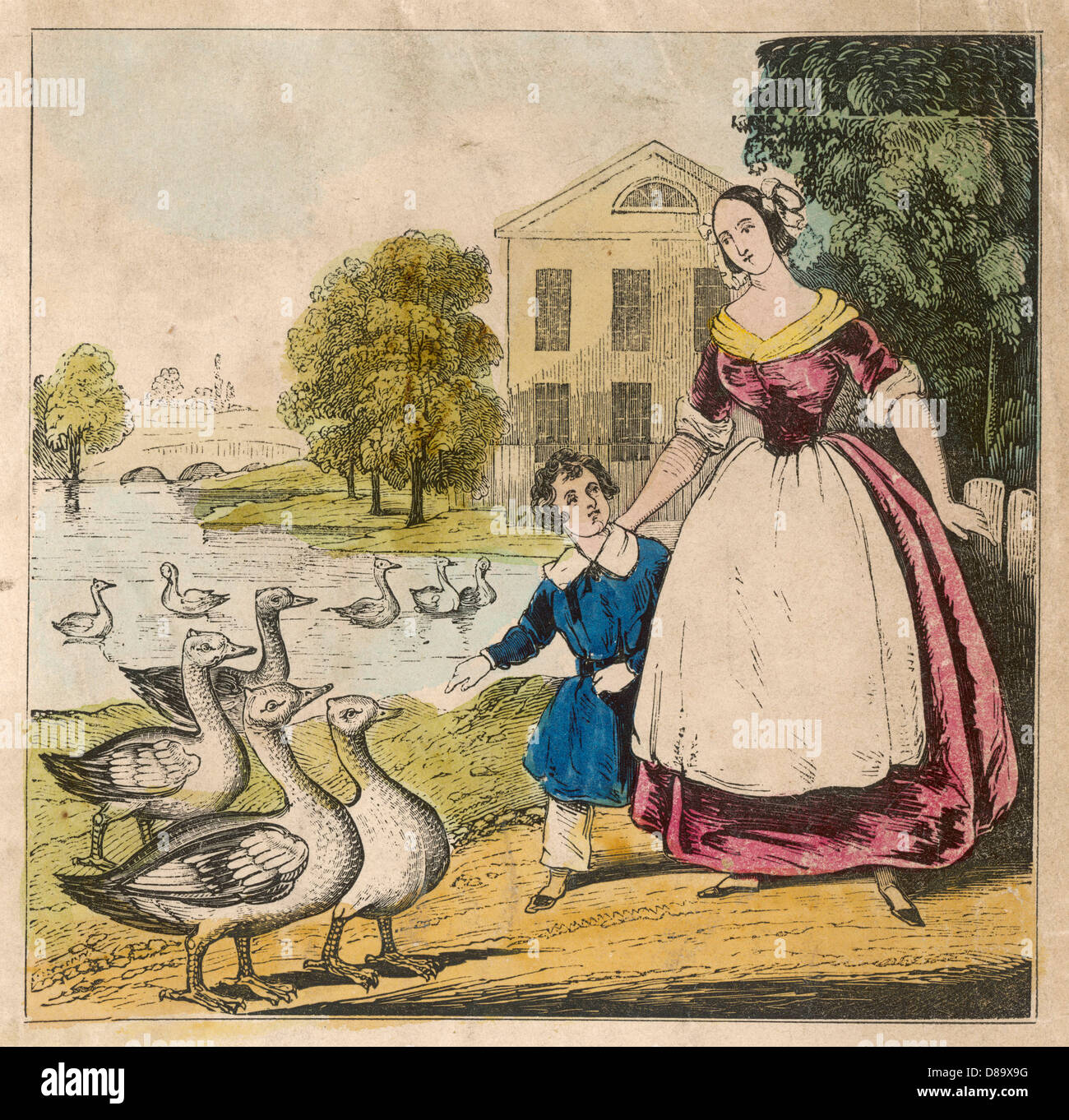 Child and goose hi-res stock photography and images - Alamy