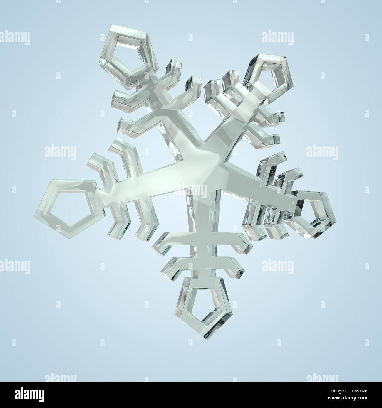 Snow crystal comes when the winter dawn, and it begins to snow Stock ...