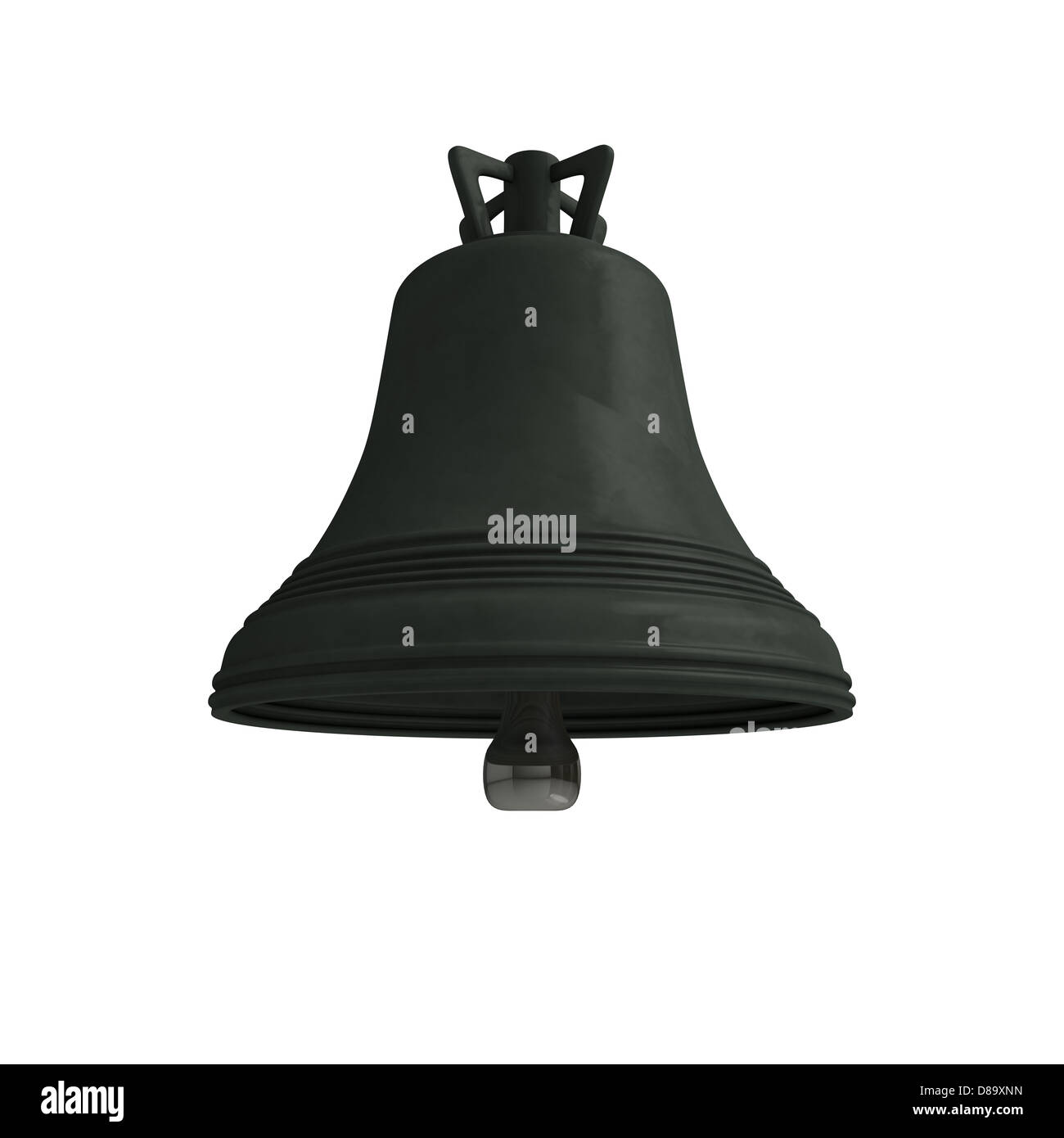 It is depicted a black 3d bell Stock Photo - Alamy