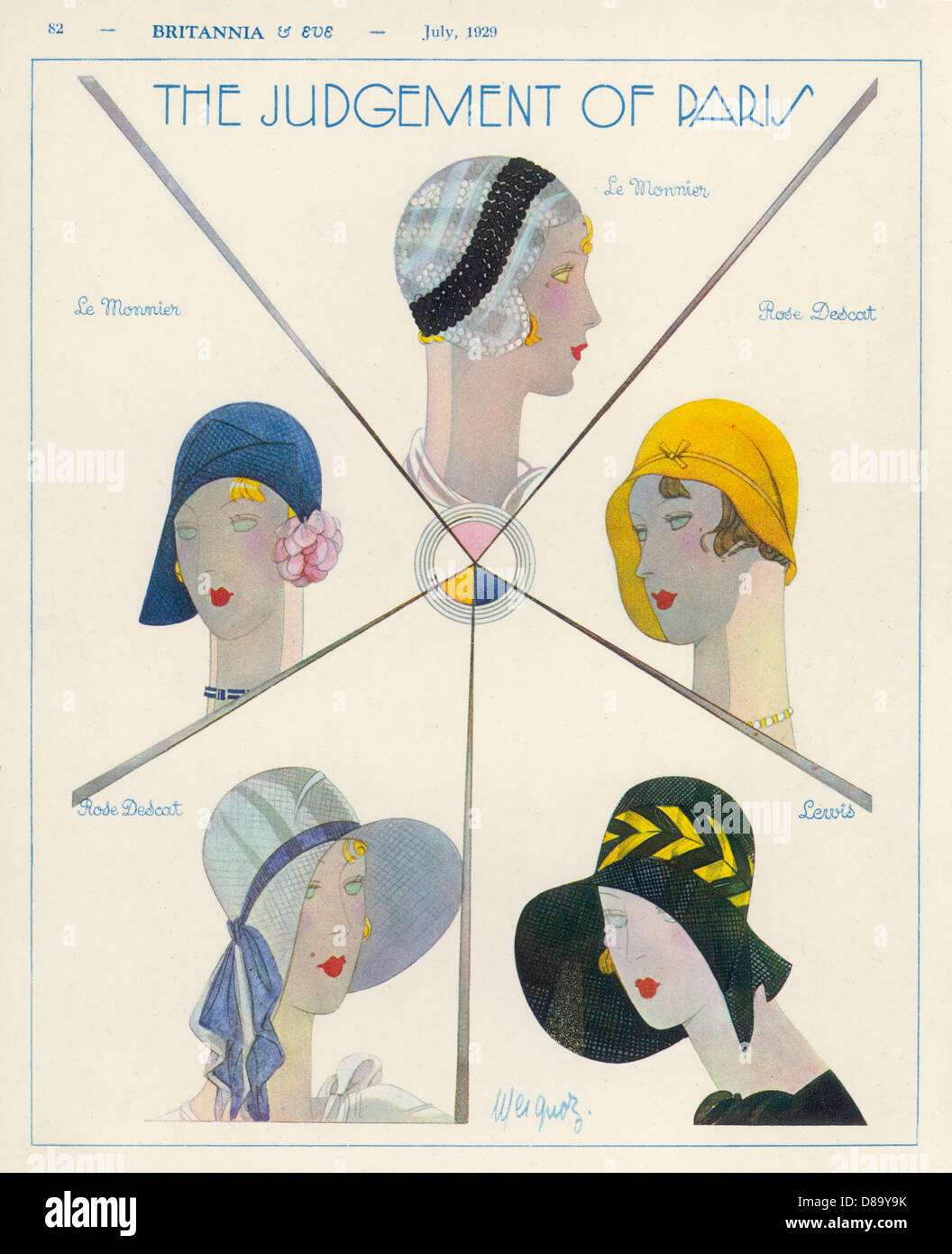 20S HAT SELECTION 1929 Stock Photo - Alamy
