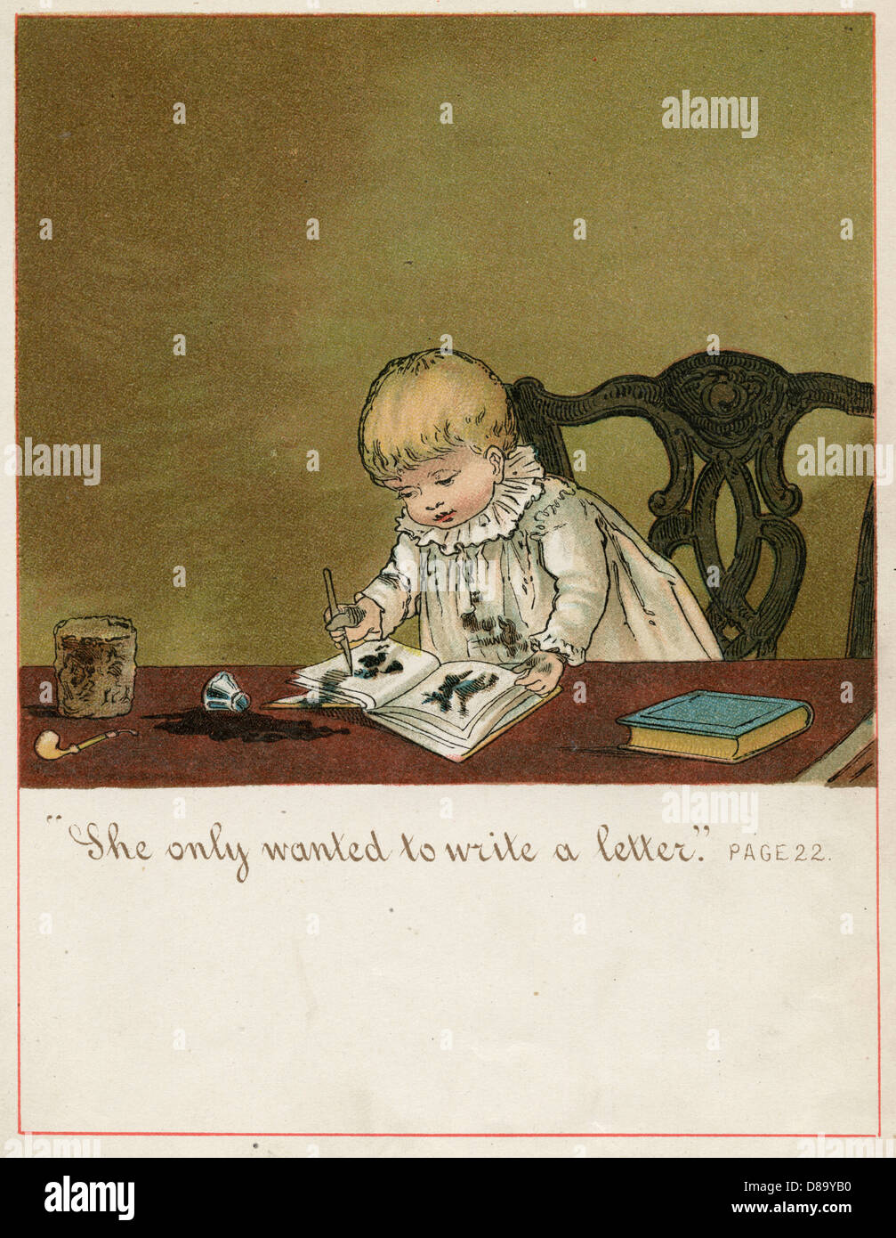 She only wants to write a letter! Stock Photo - Alamy