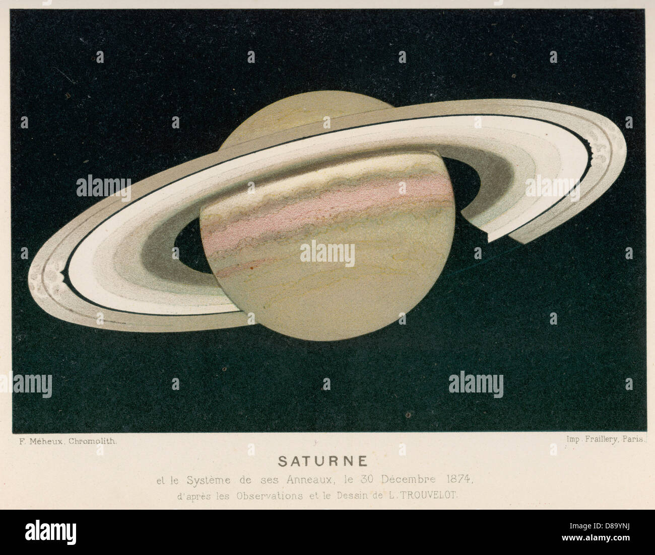 SATURN IN 1874 Stock Photo - Alamy