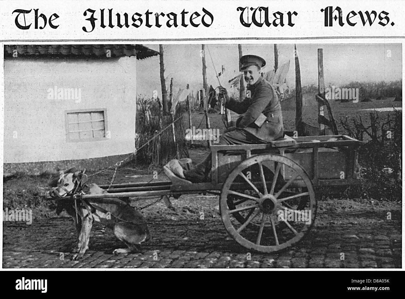 WW1 DOG CART & SOLDIER Stock Photo - Alamy