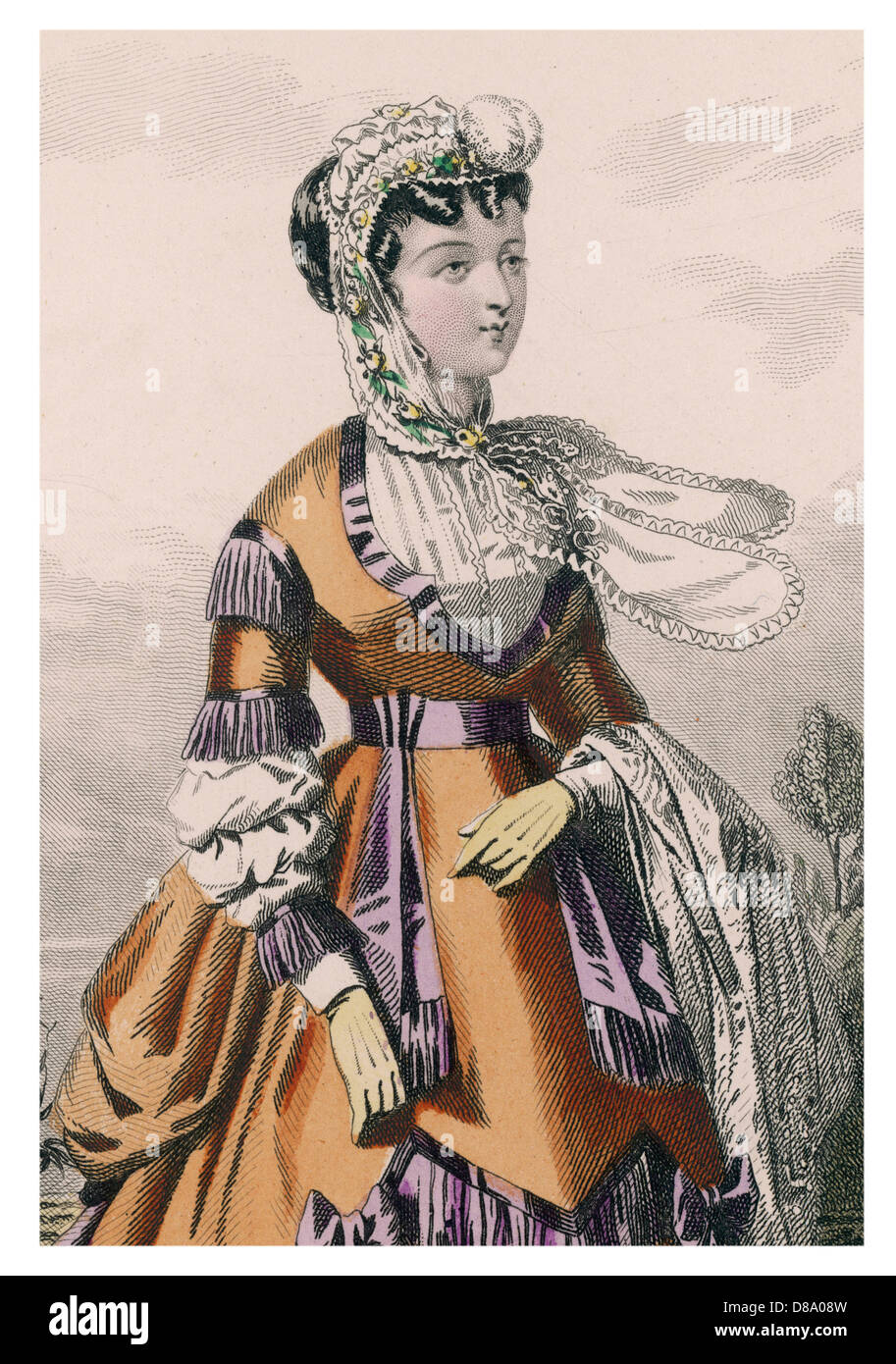 Victorian woman hat 1868 hi-res stock photography and images - Alamy