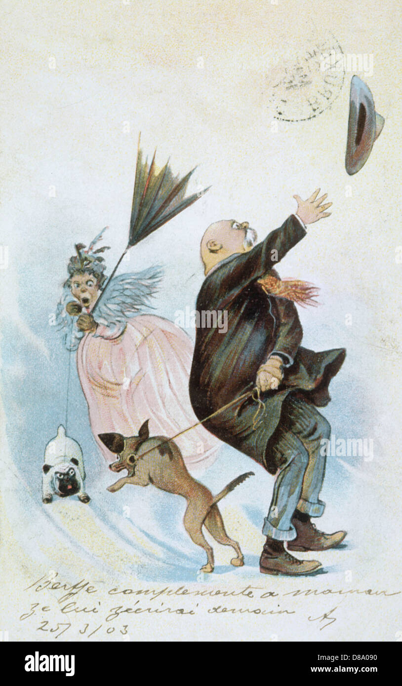 WIND, DOGS, OWNERS Stock Photo - Alamy