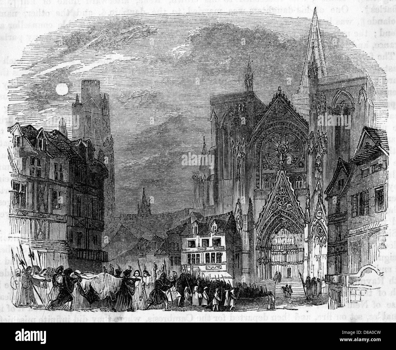 Cathedral rouen france Black and White Stock Photos & Images - Alamy