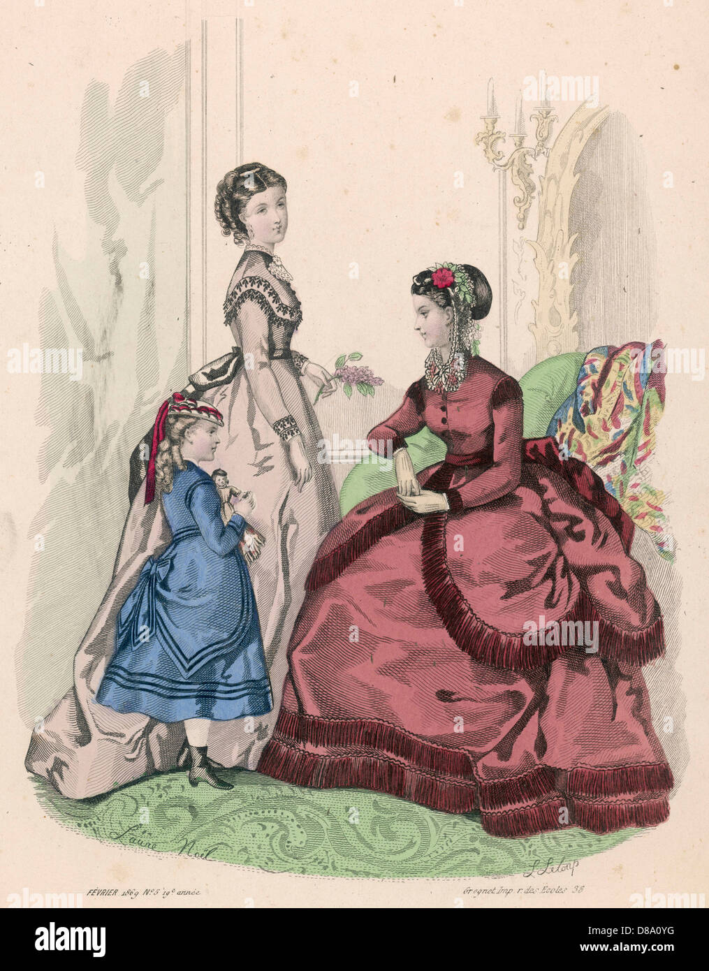 Fashions for 1869 Stock Photo - Alamy