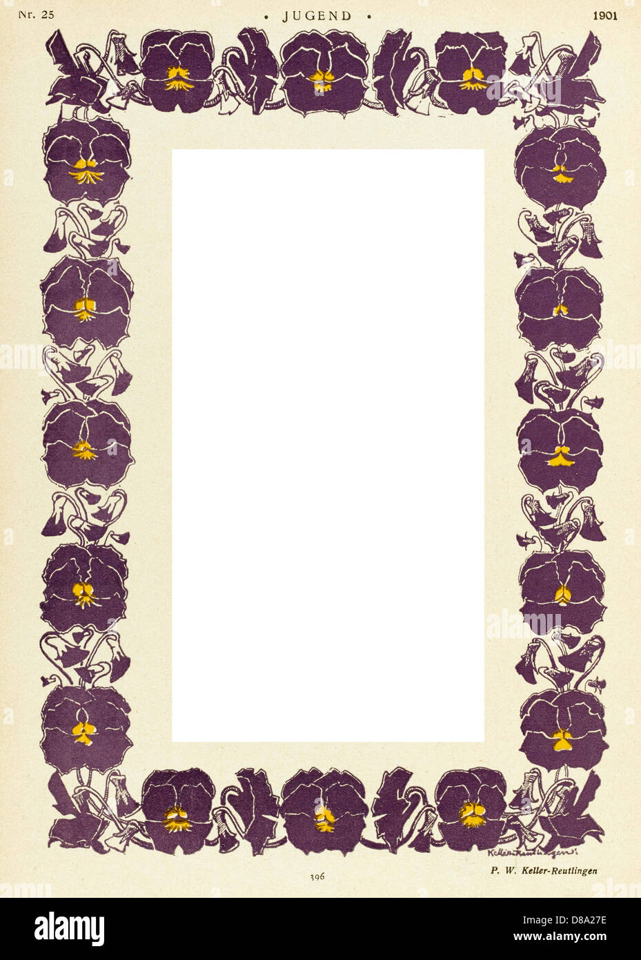 Floral border designs hi-res stock photography and images - Alamy