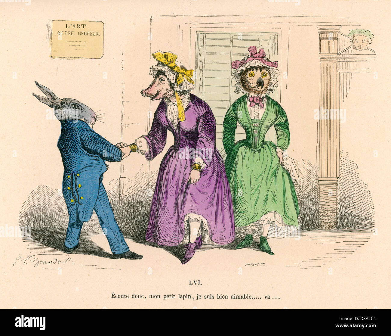 RABBIT AND PIG Stock Photo - Alamy