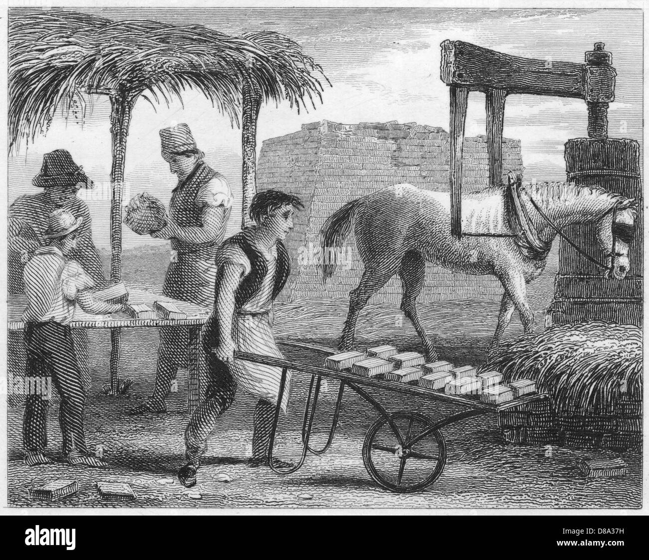 Brickmaking Black and White Stock Photos & Images - Alamy