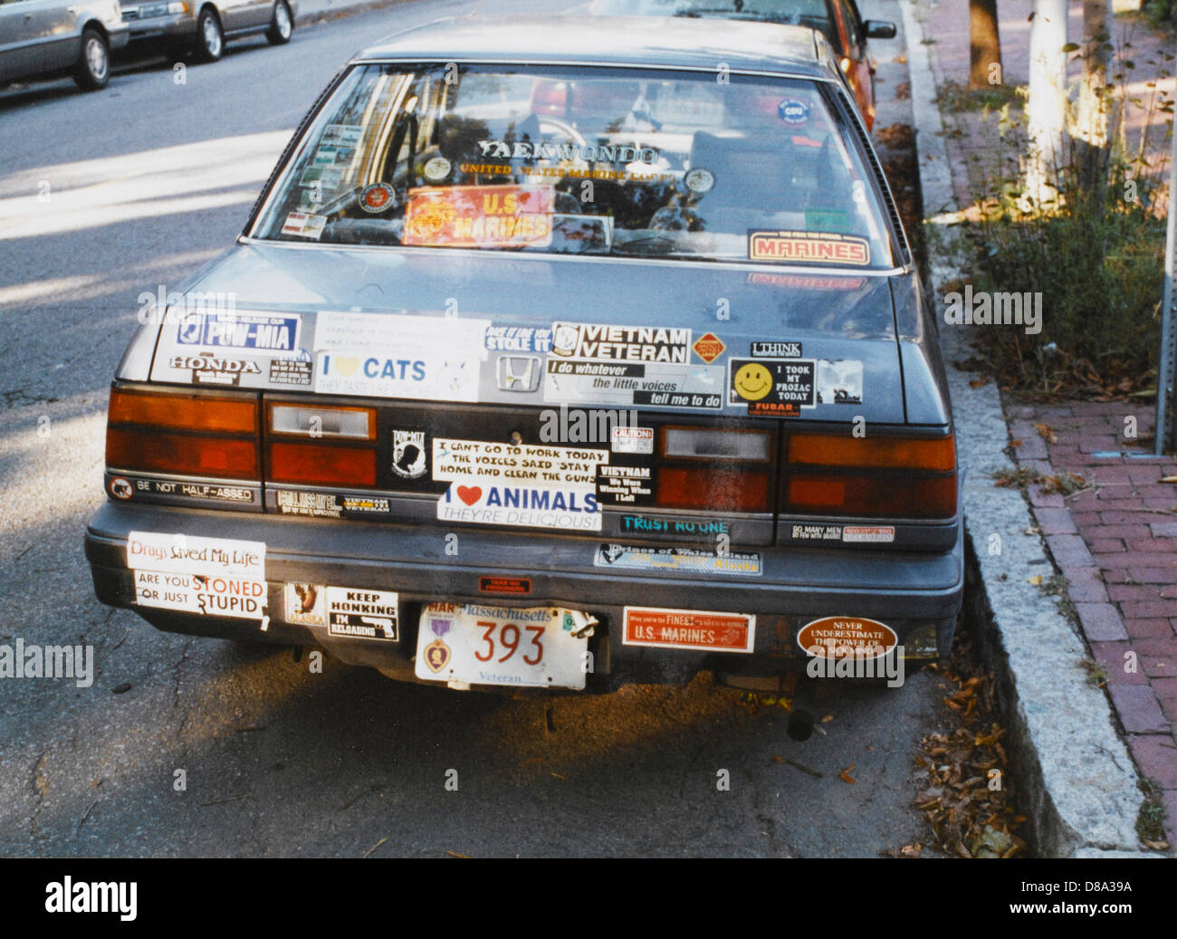 BUMPER STICKERS BOSTON Stock Photo - Alamy