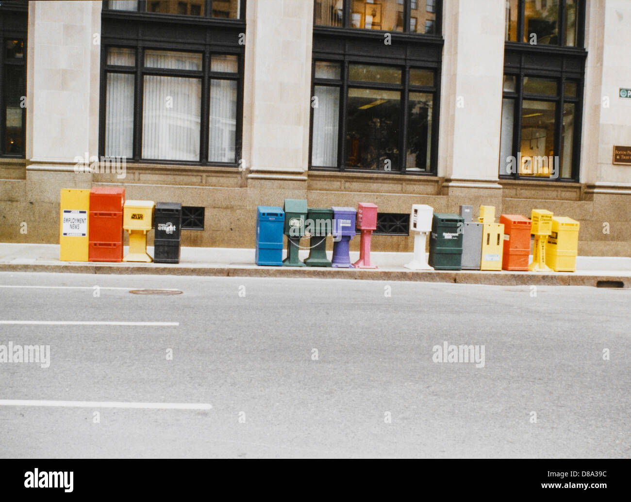 MAGAZINE BINS BOSTON Stock Photo - Alamy