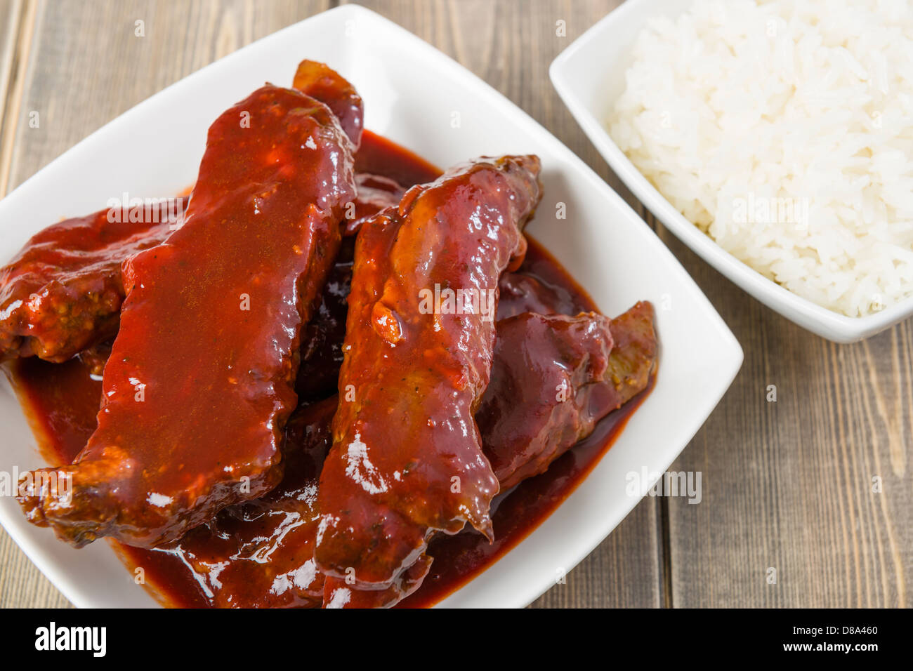 Char Siu - Chinese sticky pork spare ribs roasted with a sweet and ...