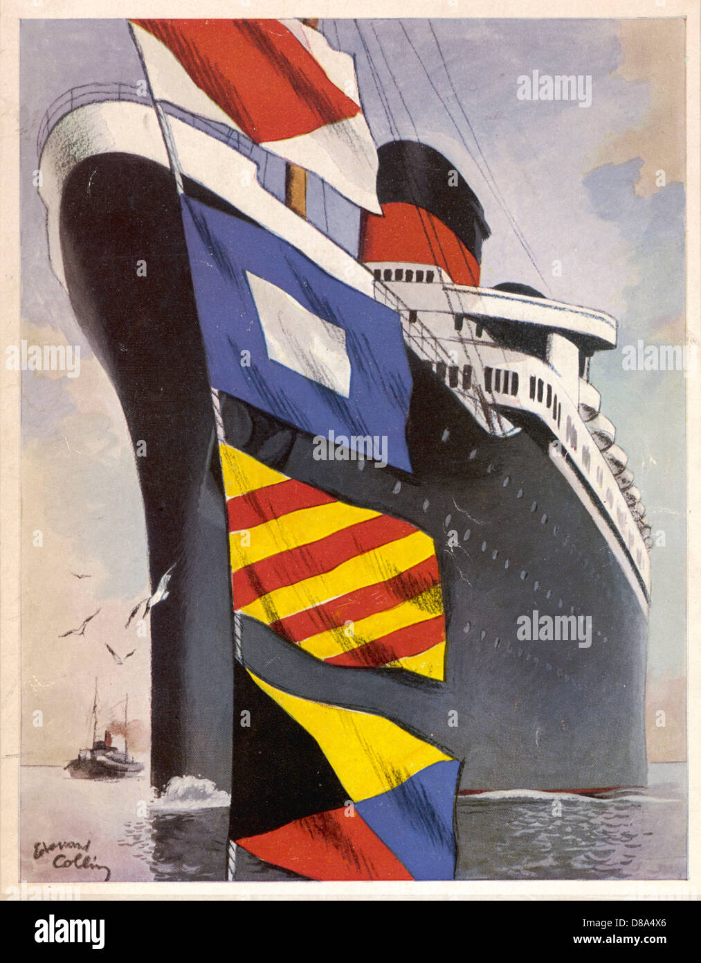 FLAGS AND STEAMSHIP Stock Photo - Alamy