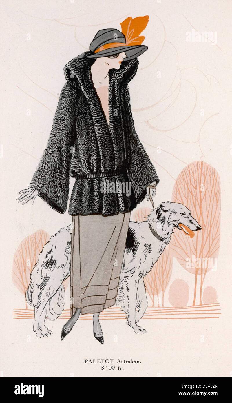 LADY WITH BORZOI Stock Photo - Alamy