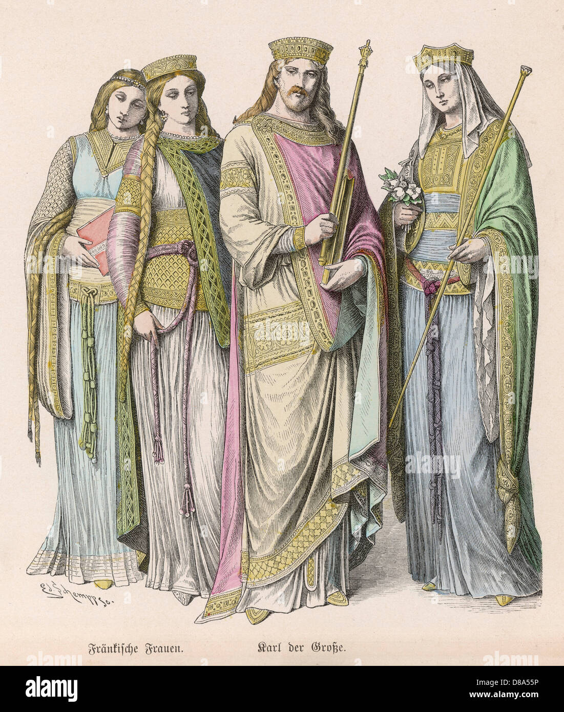 Charlemagne - Courtiers Stock Photo - Alamy