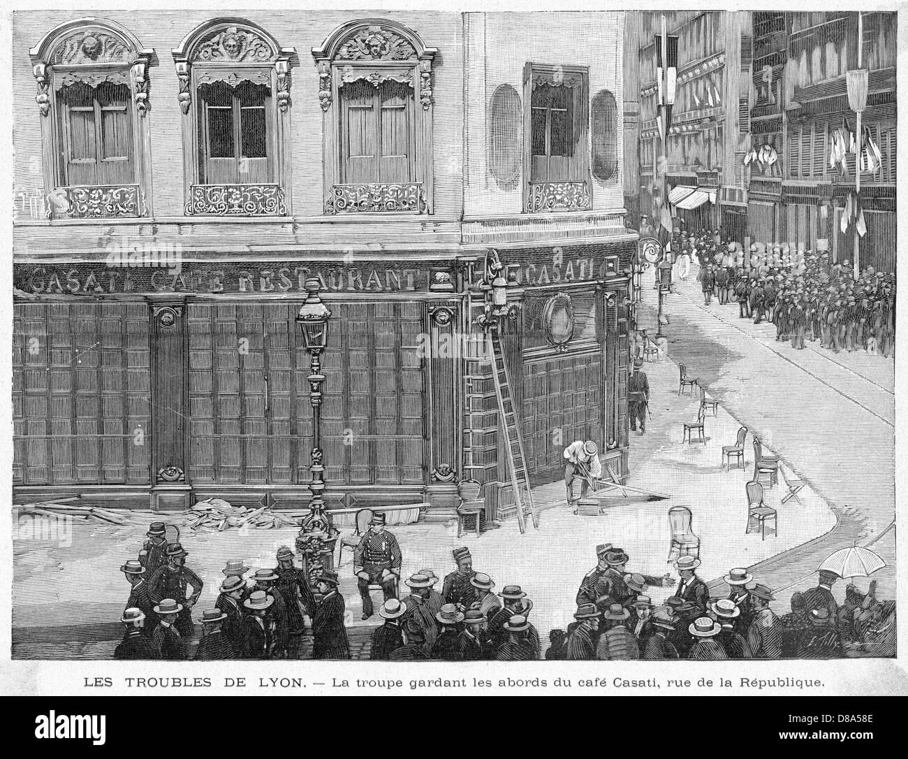 RIOTING AT LYON - 2 Stock Photo - Alamy