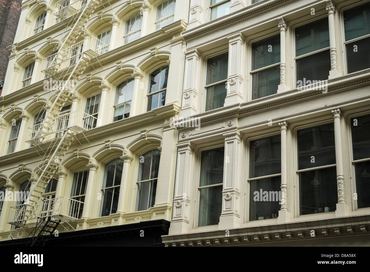 Historic cast iron buildings in New York City's Soho District Stock ...