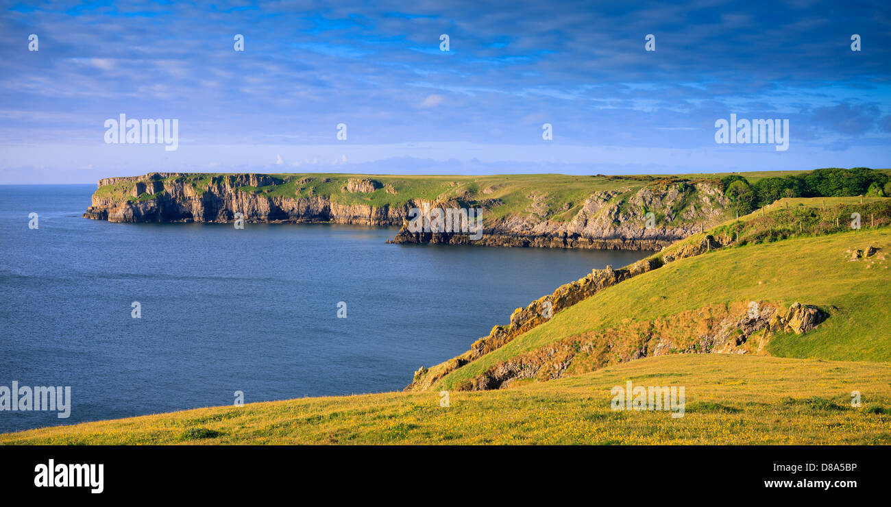 Stackpole Head Barafundle Bay Pembroke Pembrokeshire Wales Stock Photo ...