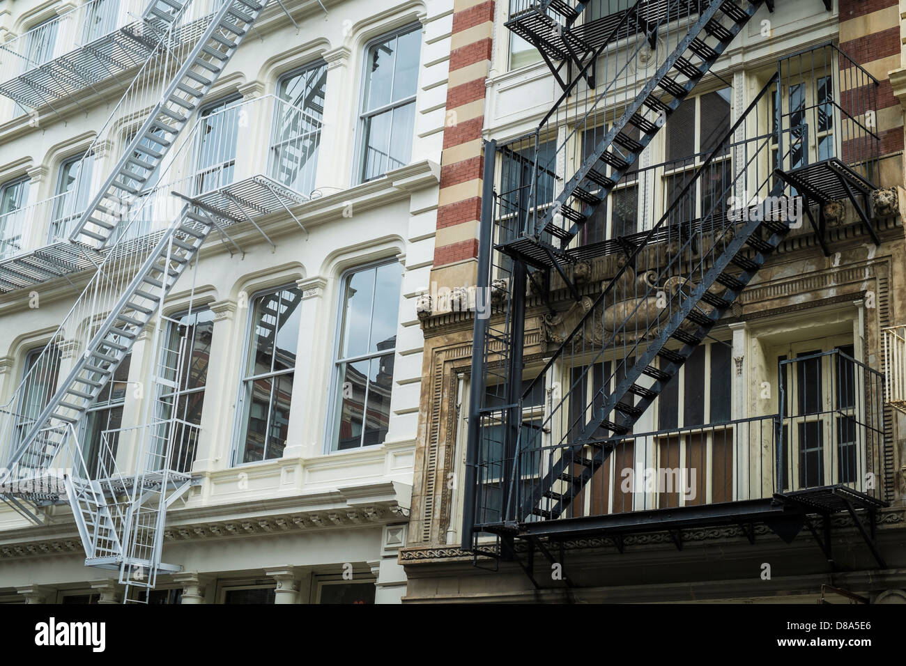 Historic cast iron buildings in New York City's Soho District Stock ...