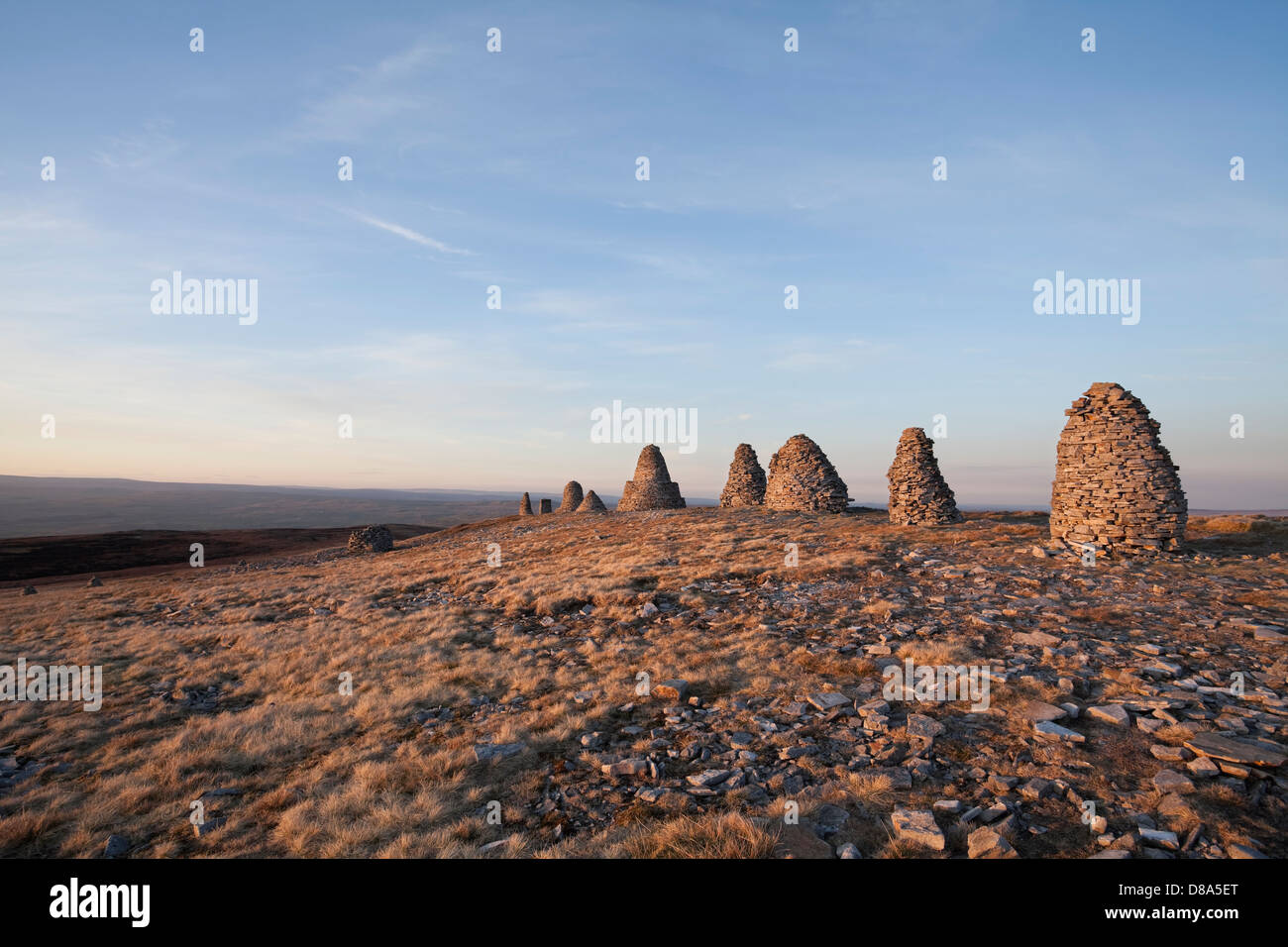 Nine Standards Rigg on Hartley Fell, Cumbria, UK Stock Photo - Alamy