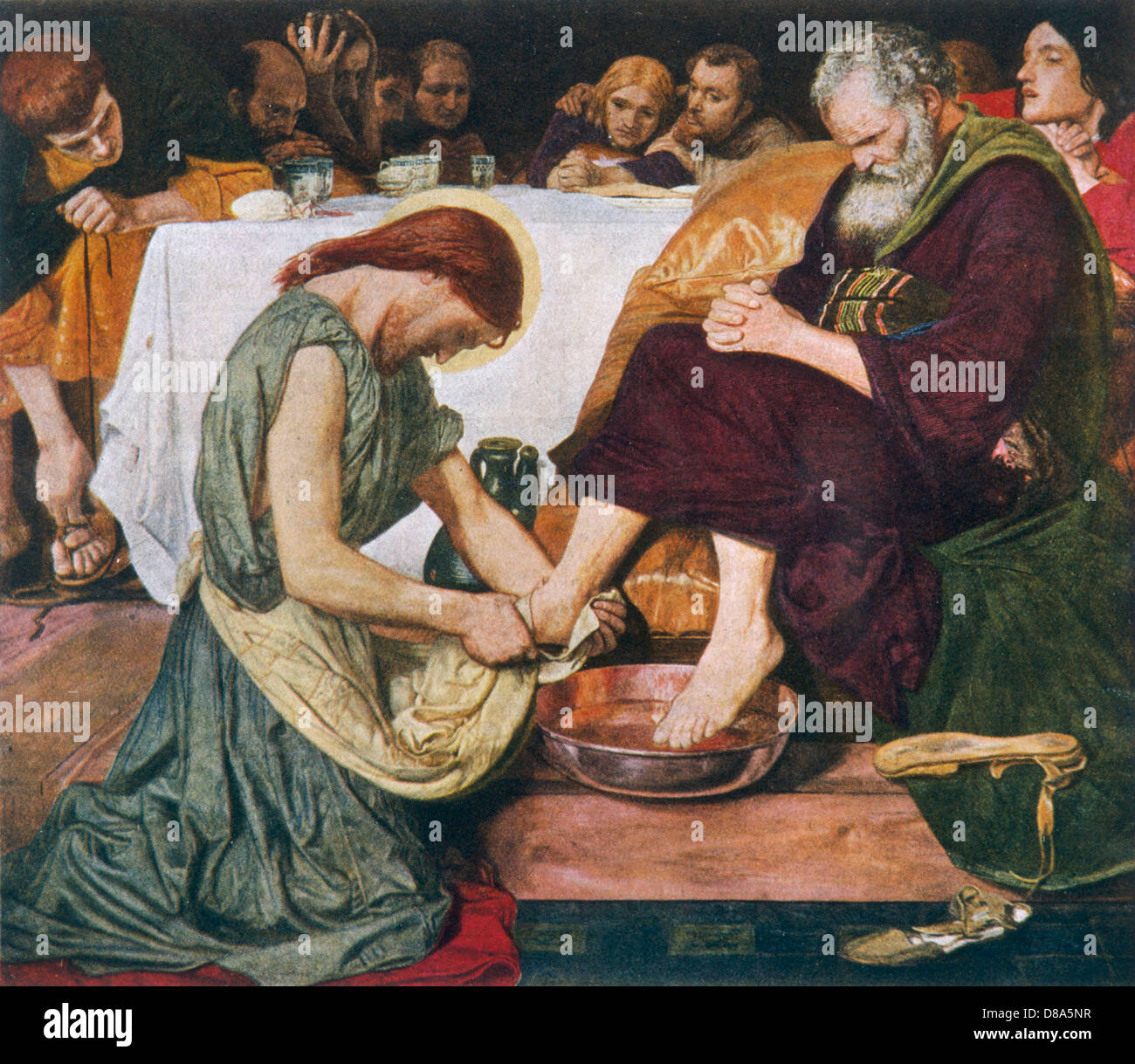 Jesus Washes Disciples Feet High Resolution Stock Photography and ...