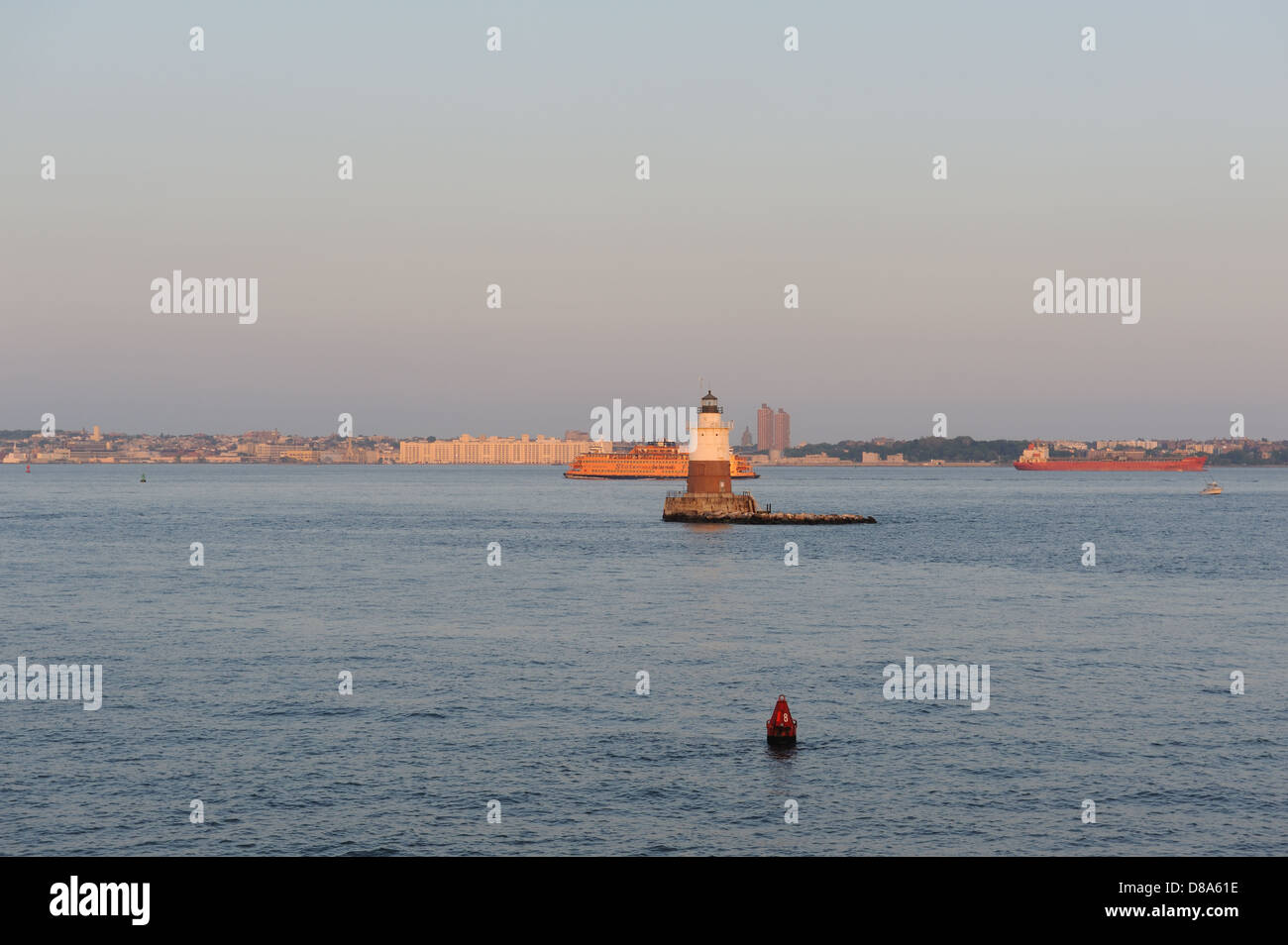 The Robbins Reef Light Station, built in 1883, is at the entrance to ...